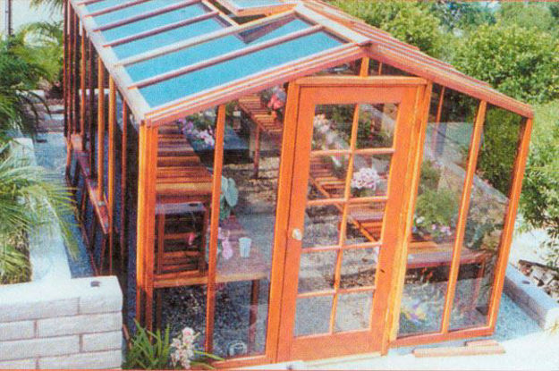 4SeasonGreenhouse. Riverside 9' W x 4' L Redwood Greenhouse kit