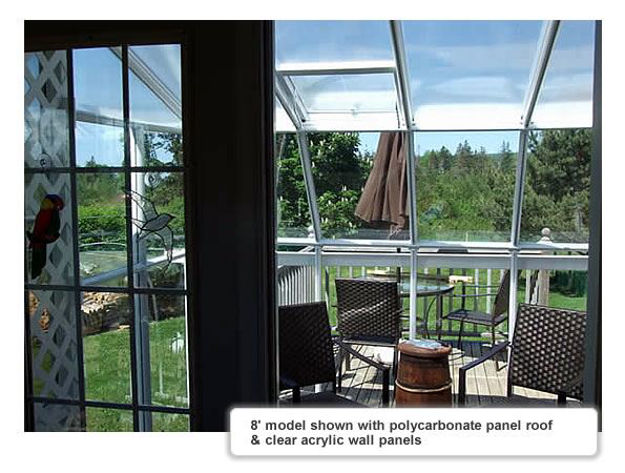 4SeasonGreenhouse. Eco SunRoom 12 Lean-To Greenhouse Kit - Acrylic