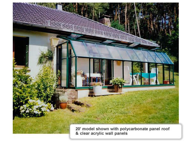 4SeasonGreenhouse. Eco SunRoom 12 Lean-To Greenhouse Kit - Poly
