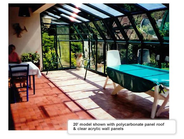 4SeasonGreenhouse. Eco SunRoom 16 Lean-To Greenhouse Kit - Poly