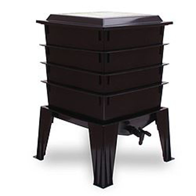 4SeasonGreenhouse. Worm Factory 360 Worm Composter - Four Tray - Black