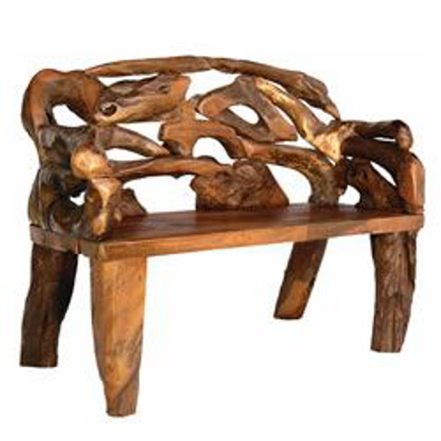 4SeasonGreenhouse. Groovystuff Badland Rustic Teak Root Bench