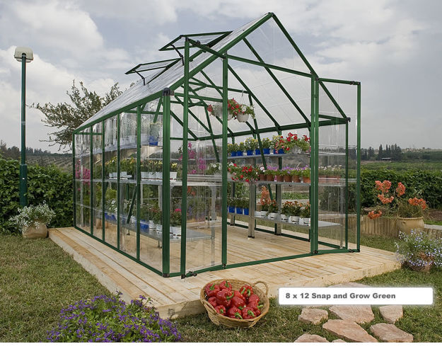 4SeasonGreenhouse. Snap & Grow Green 8 x 16 Greenhouse Kit