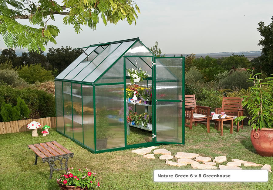 4SeasonGreenhouse. Nature Greenhouse Kit - 6' x 6' Green HG5006G